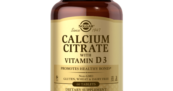 SOLGAR Calcium Citrate With Vitamin D3 60 таблетки на Топ Цена